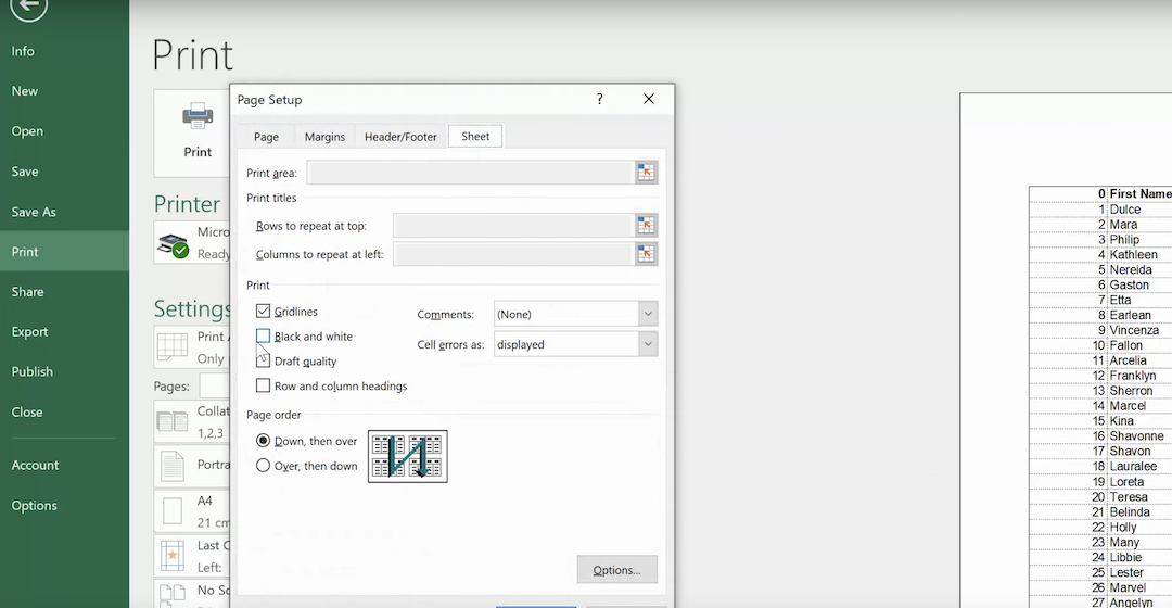 How To Print Gridlines In Excel