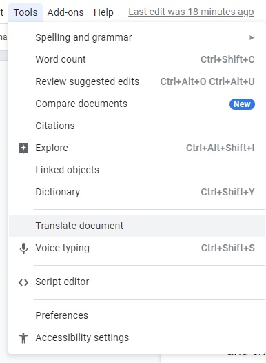How To Translate Documents In Google Docs